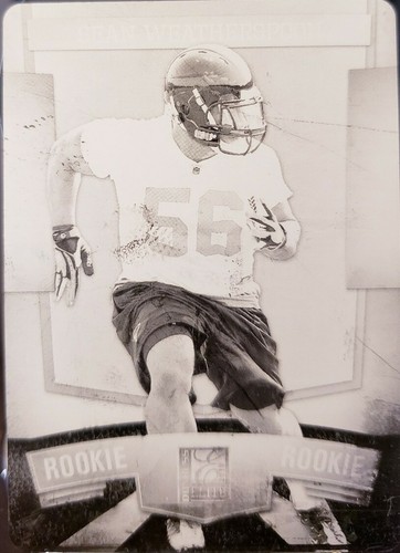 SEAN WEATHERSPOON 2010 Donruss Elite Rookie PRINTING PLATE SP #1/1 of 1 ...