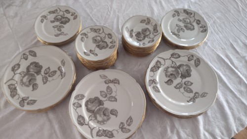 CASTLETON China GLORIA pattern 49pc Dinner, salad, dessert & tea plates ...