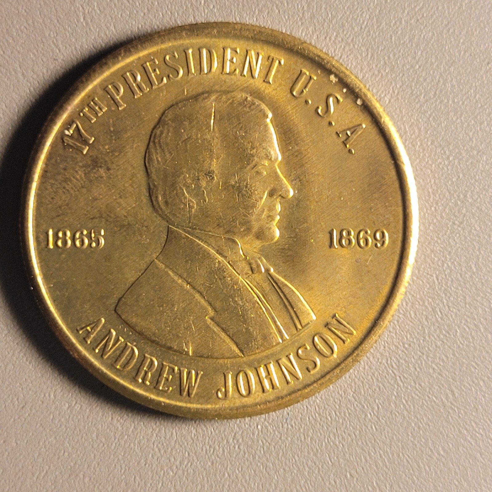 Vintage Andrew Johnson Token - 17th President - Sir Veto | eBay