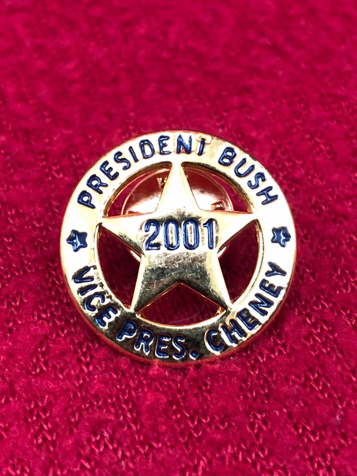 President Bush 2001 Vice Pres. Cheney Lapel Hat Pin Free Shipping | eBay
