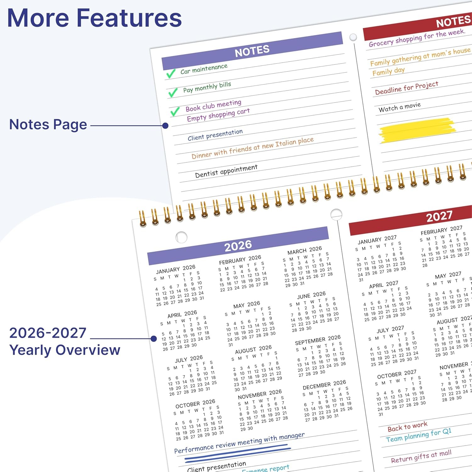 2026 Calendar, 2026 Wall Calendar 12 Month, 8.5' x 11', Jan