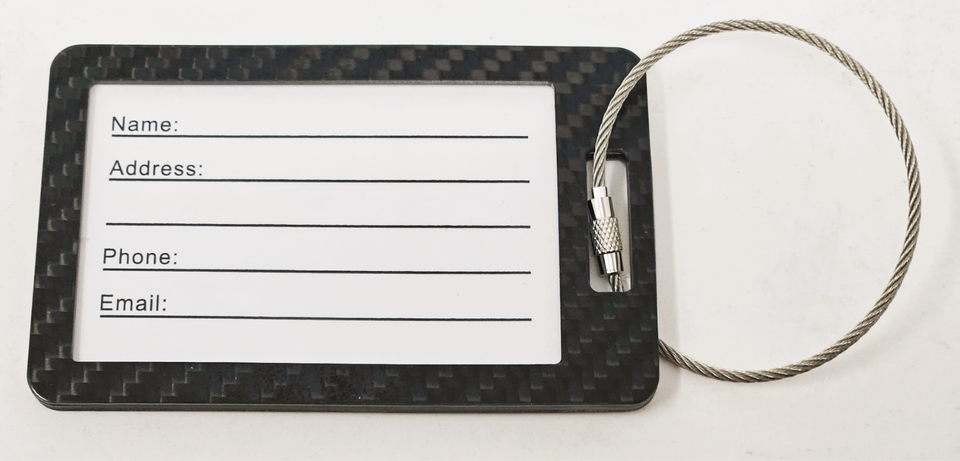 Tesla Text and Logo Carbon Fiber Luggage Tag | eBay