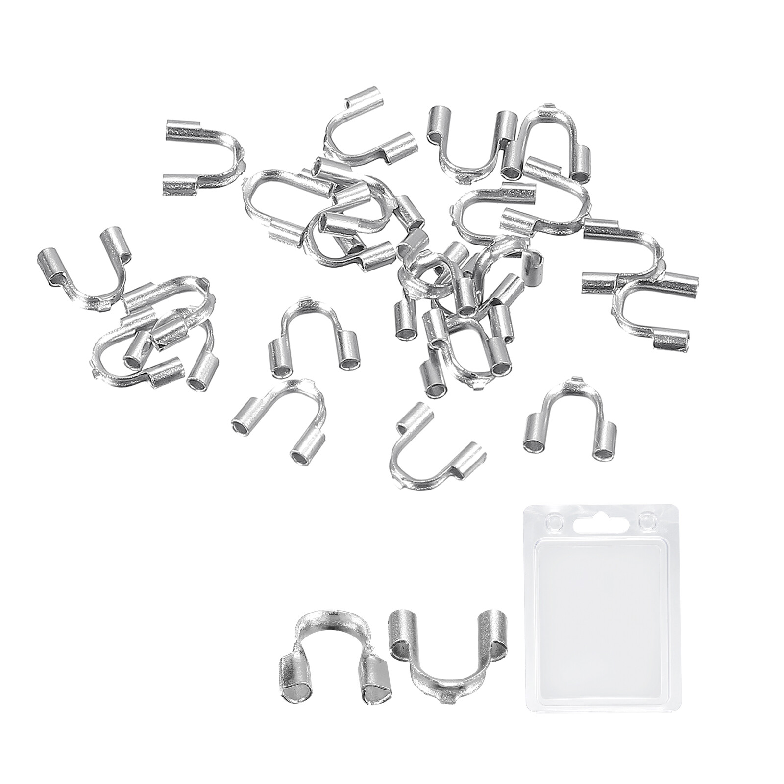 30Pcs 0.6mm U Shape Wire Guard Thread Protector Loops for Jewelry ...