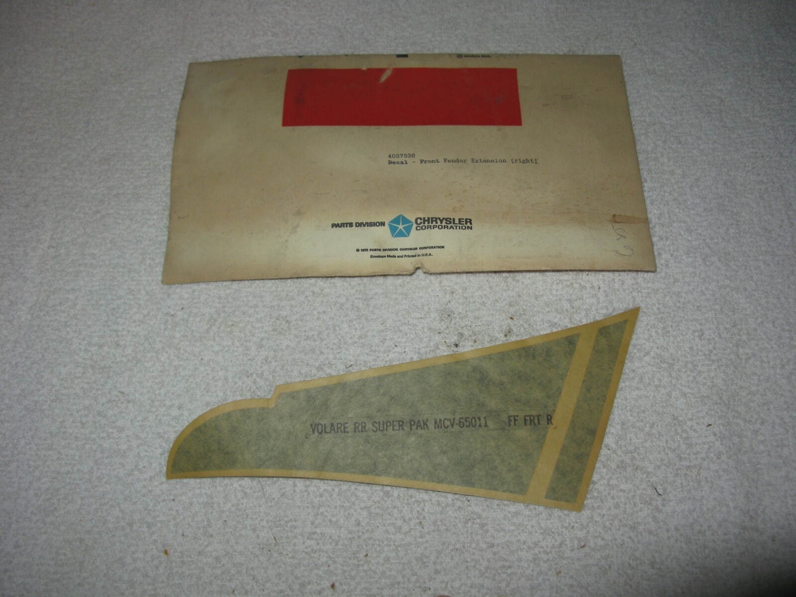 NOS Mopar 1978 Plymouth Volare Road Runner Super Pak Decal | eBay