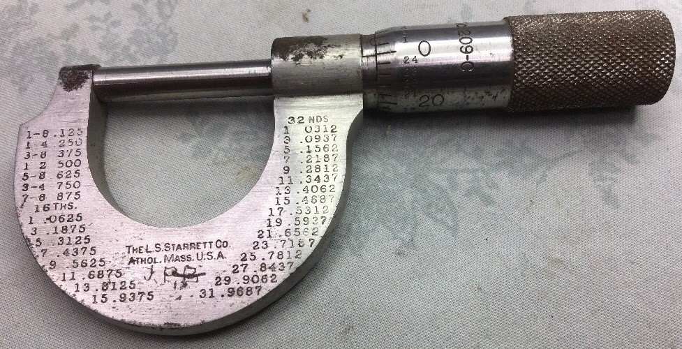 Vintage Starett Micrometer NO. 209-C The L.S. Starrett Co. | eBay