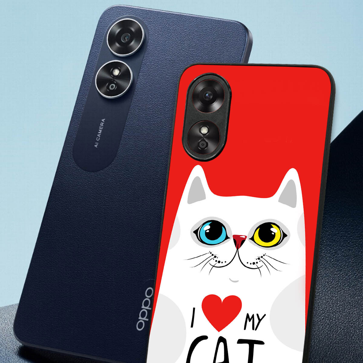( For Oppo A98 5G ) Back Case Cover H23318 Love Cat | eBay