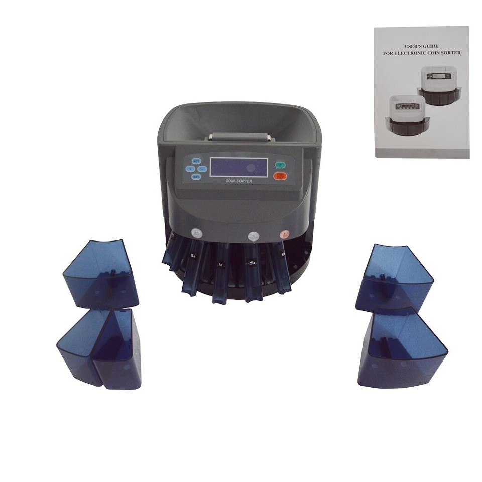 Commercial Digital LCD Coin Sorter Change Money Cash Counting Counter ...