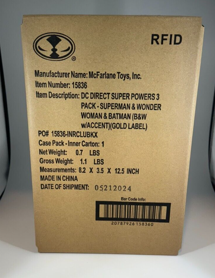 SDCC 2024 McFarlane DC Super Powers 3 pack Batman Superman Wonder Woman ...