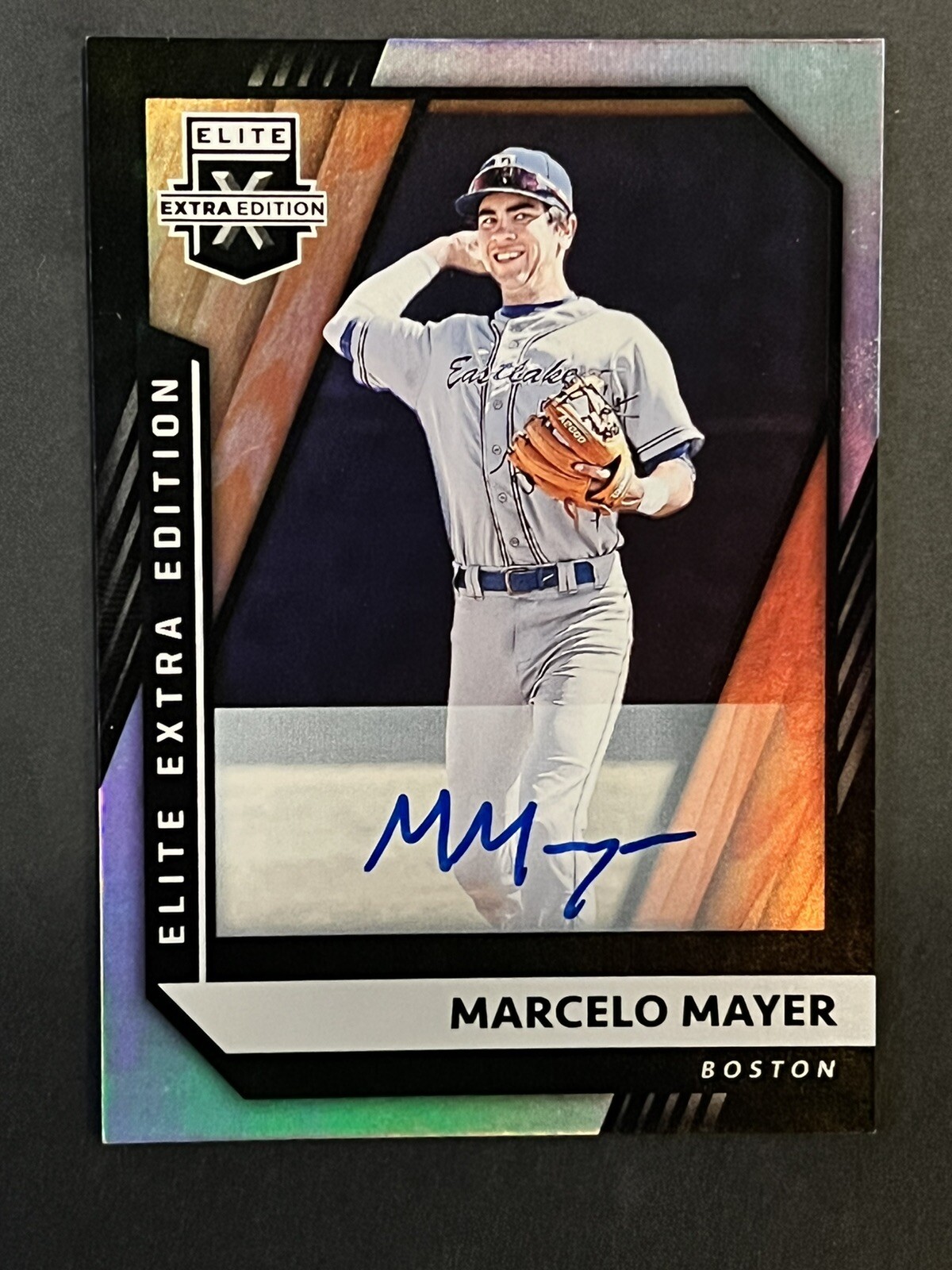 2021 Elite Extra Red Sox Marcelo Mayer RC #4 - SP Rainbow Rookie On ...