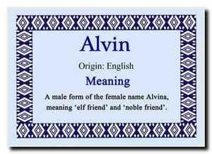 Alvin Personalised Name Meaning Jumbo Magnet | eBay