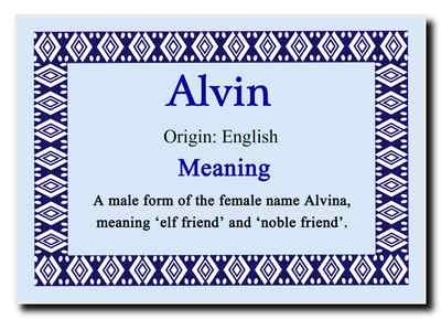 Alvin Personalised Name Meaning Jumbo Magnet | eBay UK