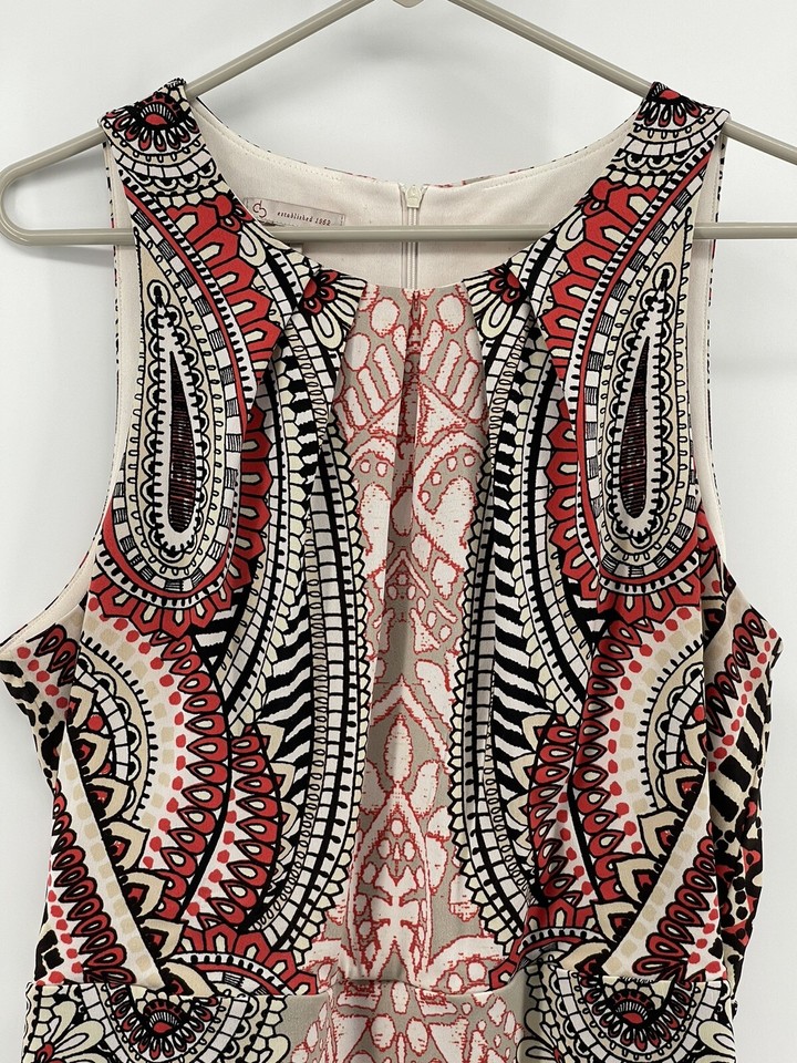 DB Established 1962 Dress Womens Size 14 Sleeveless Red Black White ...