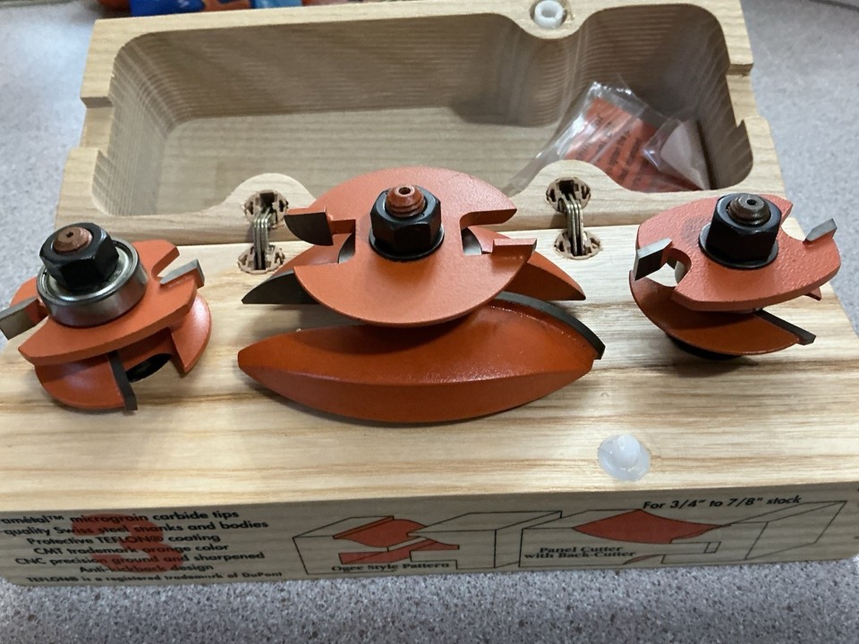 CMT SOMMERFELD RAISED PANEL ROUTER BIT SET 3PC - 1/2” SHANK NEW/UNUSED ...