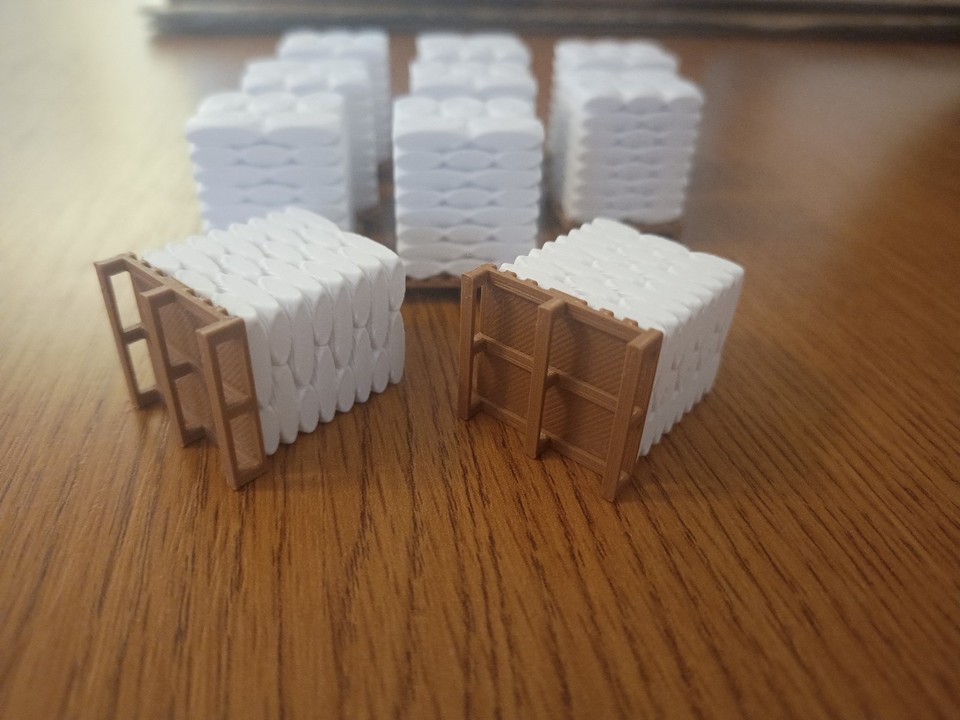 O Gauge pallets of sacks 1:43 Scale for Model Railway pack of 10 | eBay UK