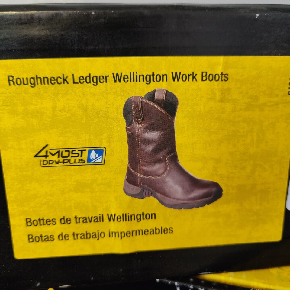 Cabelas Size 11 D Roughneck Ledger Wellington Work Pull On Boots Brown ...
