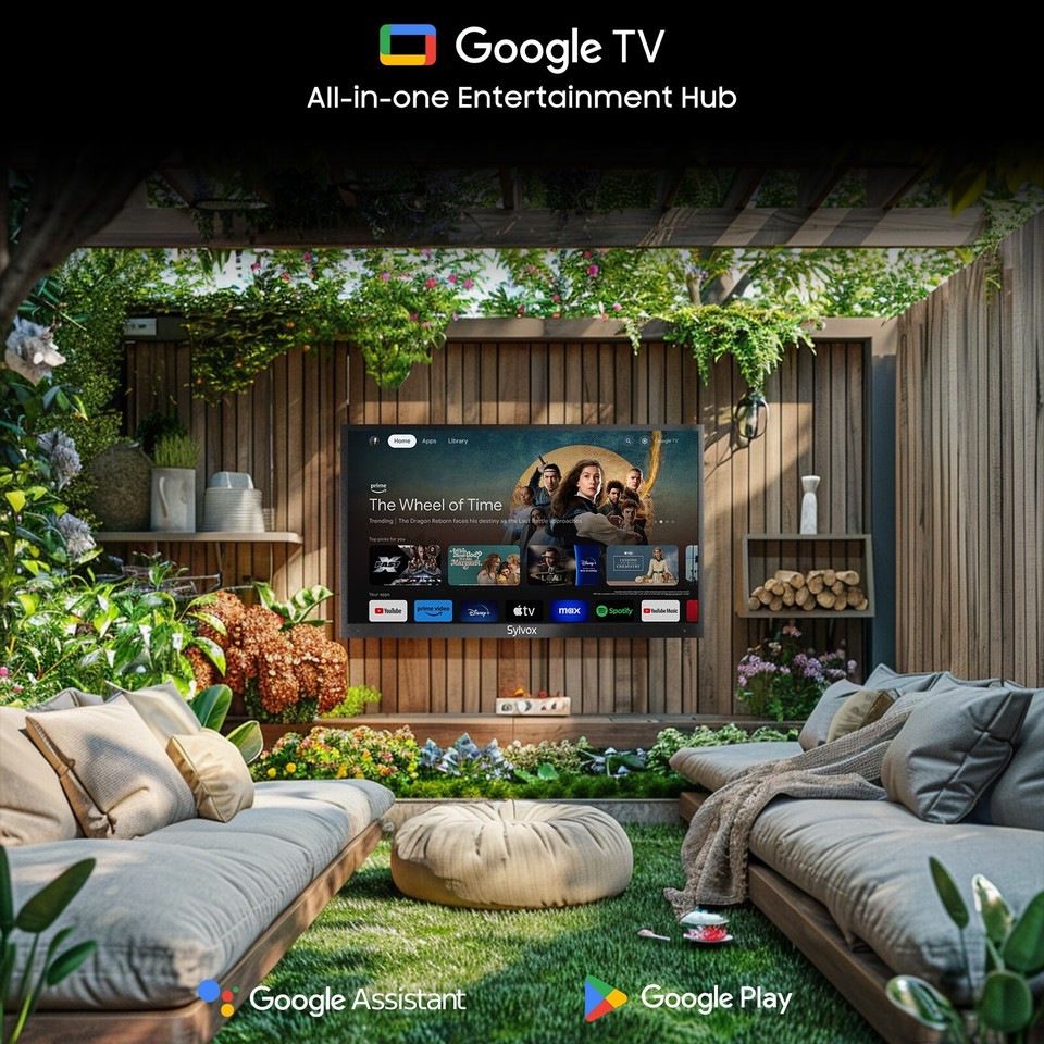 Sylvox 65'' Outdoor QLED TV IP55 weatherproof App store 2000 nits for ...