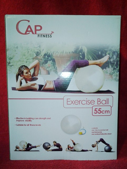 CAP Fitness Exercise Ball 55cm With Foot Pump for sale online | eBay