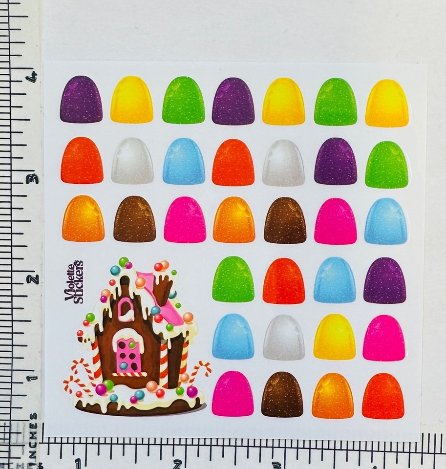Violette Stickers Gumdrop Candy Crafts Planner Supply Scrapbook Xmas ...