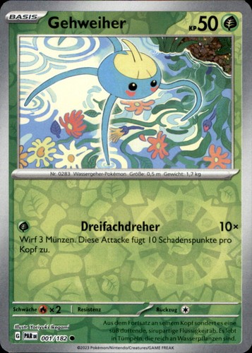 Pokemon 001/182 - Gehweiher - Reverse Holo - PAR Paradoxrift | eBay