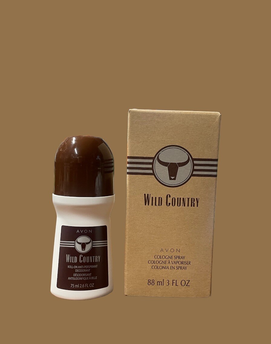 Avon Men's Roll-On Deodorant WILD COUNTRY 75 Ml 2.6 OZ & Cologne Spray ...