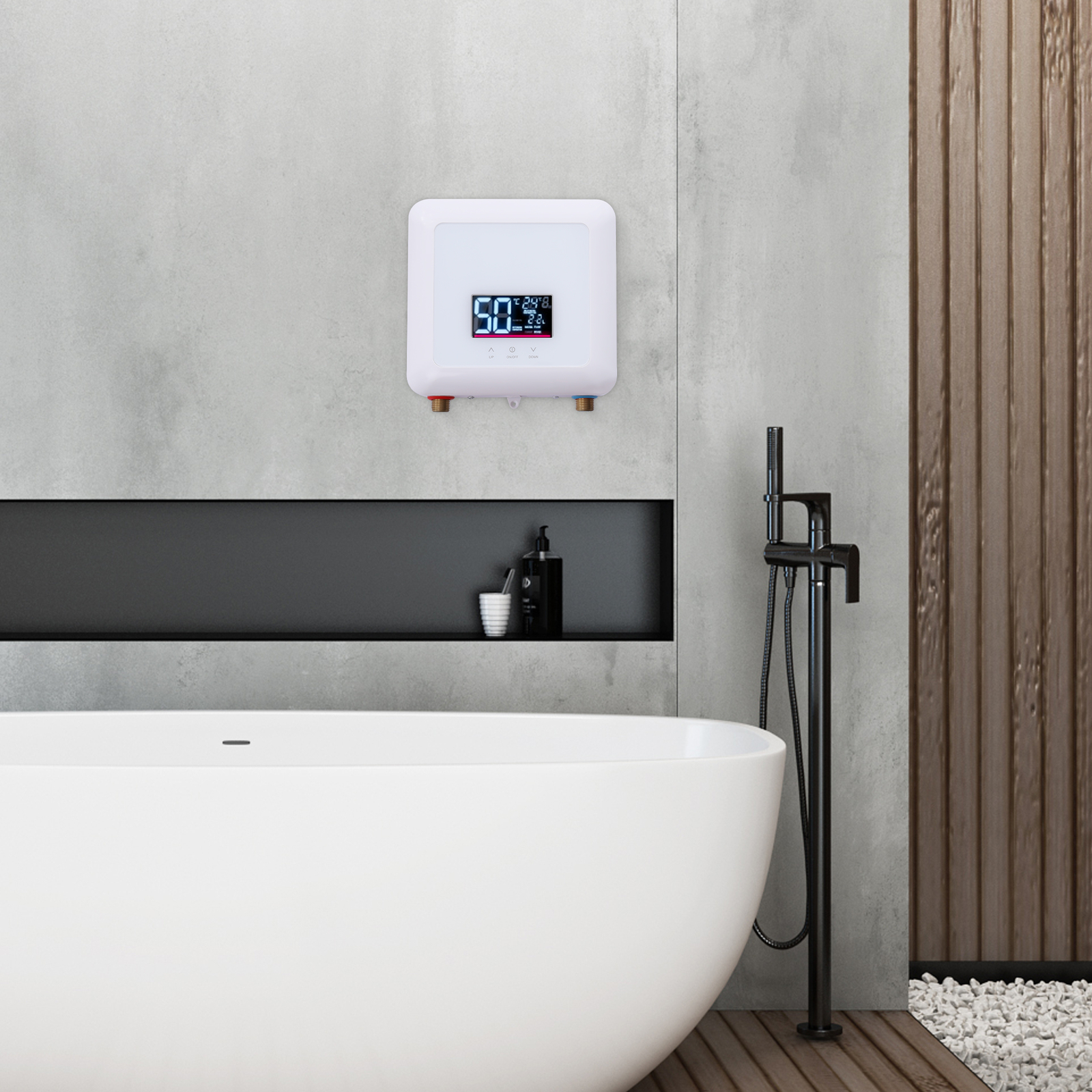 7500W Electric Tankless Water Heater Instant Bathroom Hot Under Sink ...