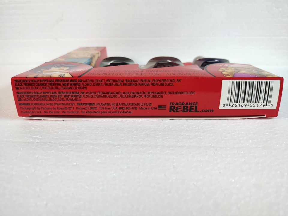 Bod Man 3 Pack, Most Wanted, Black, Bod Fragrance Body Spray 1.8oz | eBay