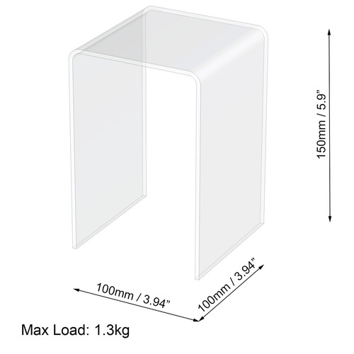 Acrylic Display Shelves- Clear Acrylic Display Stands Risers Perspex ...