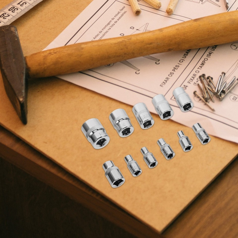 11 Pcs Multi-function Wrench Car Repair Sleeve Hexagonal Plum Socket ...