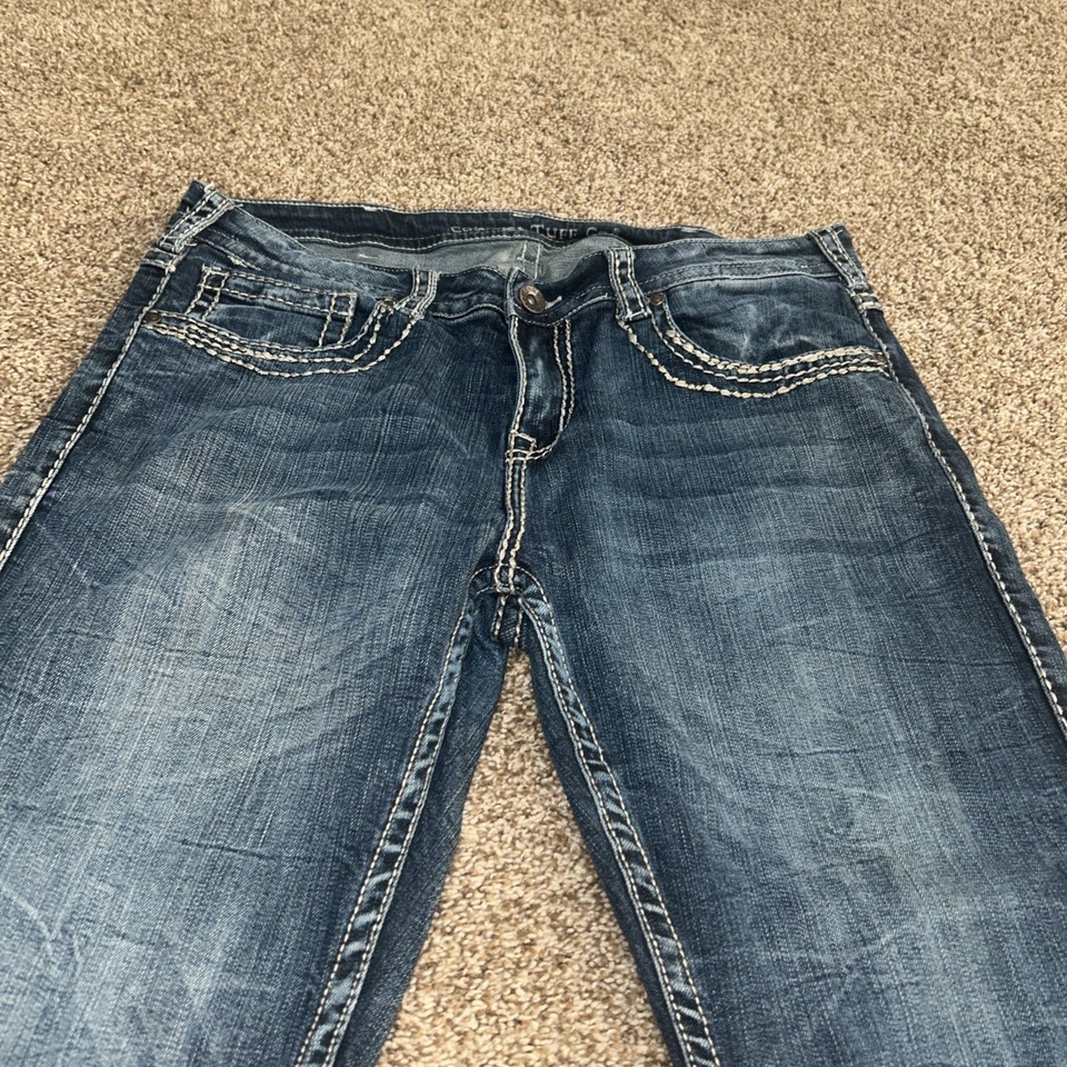 Women’s COWGIRL TUFF CO BOOTCUT JEANS, Style Timeless, Size Waist 34 ...