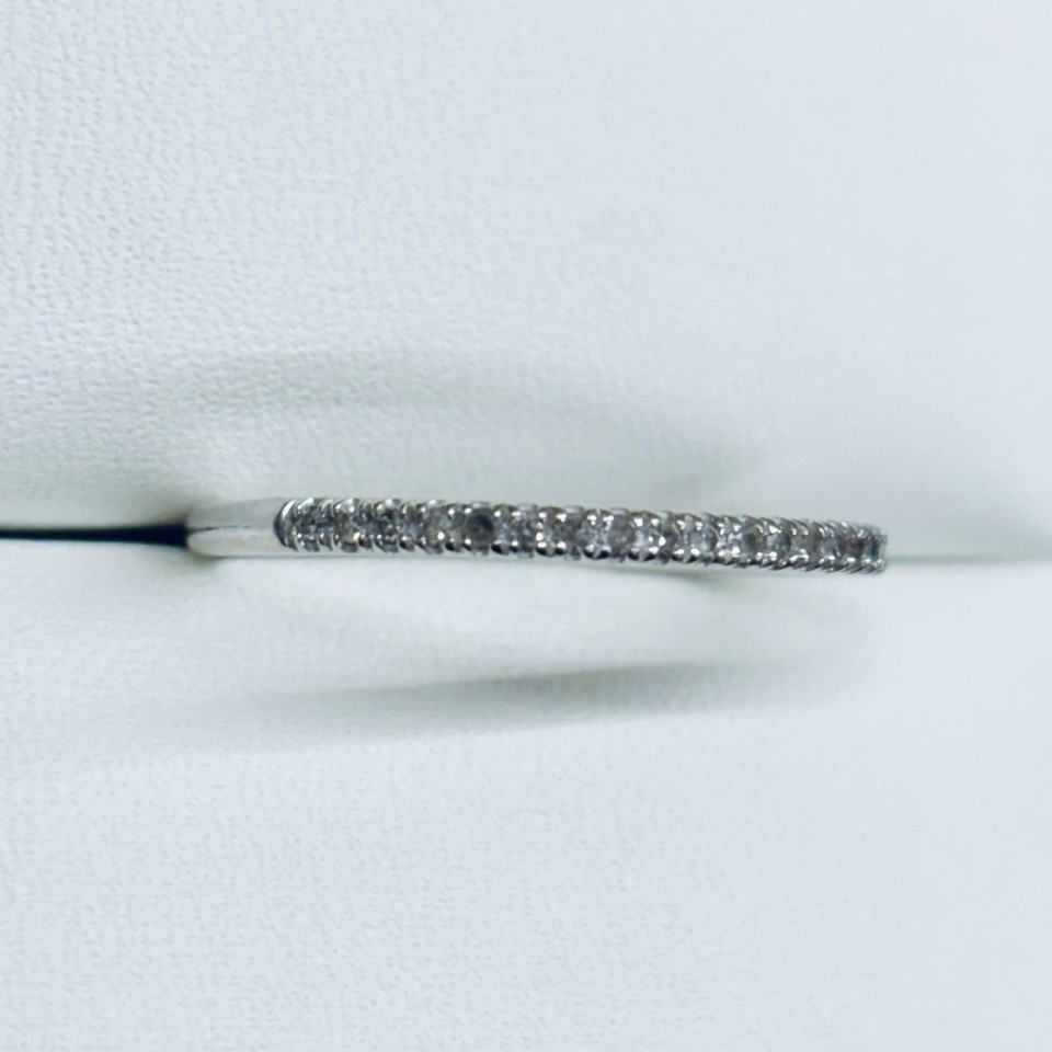 0.10 Ct 10k White Gold Diamond Anniversary Engagement Wedding Ring Band ...