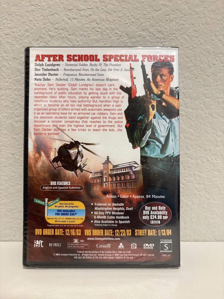 Dolph Lundgren Detention DVD Action-Thriller Movie Soldier-Teacher-Hero ...