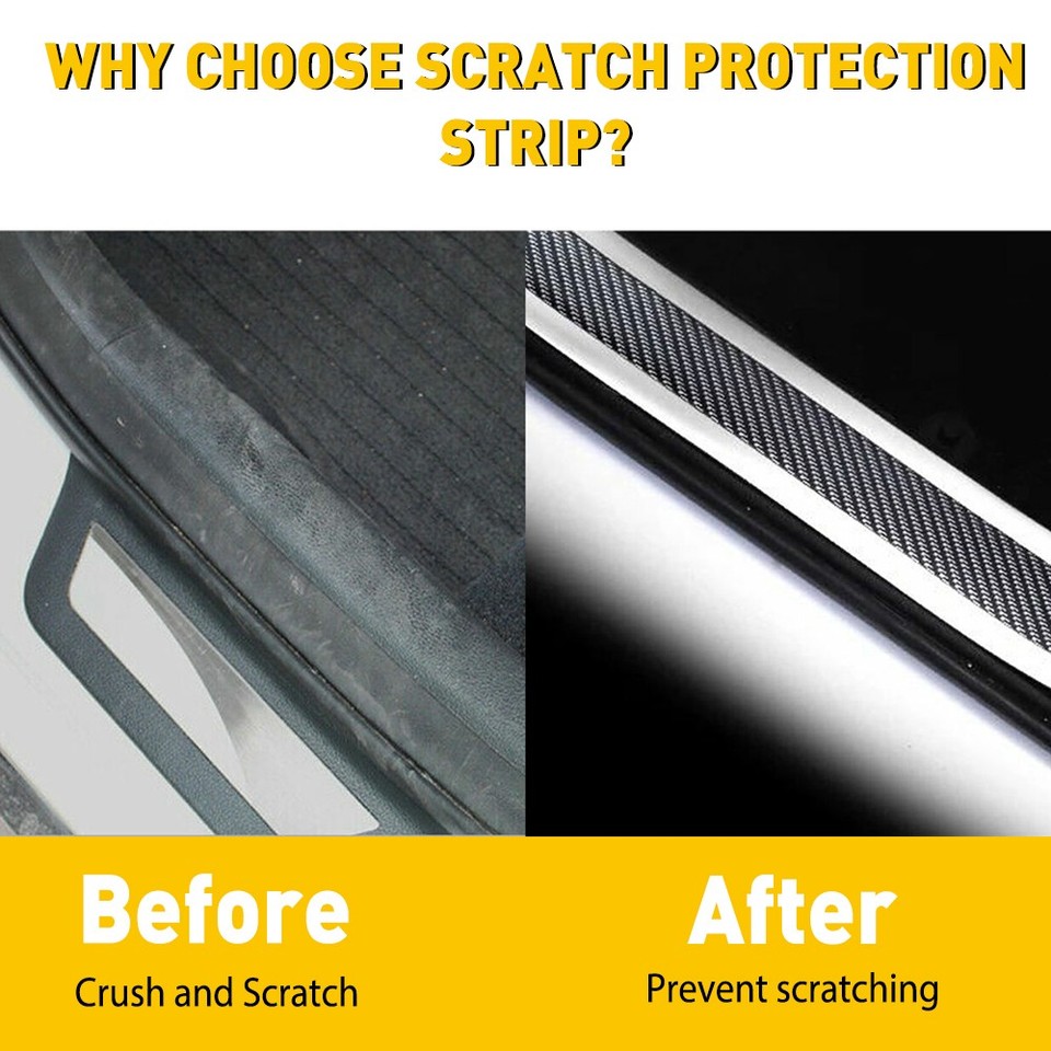 Accessories Carbon Fiber Vinyl Car Door Body Sill Scuff Cover Sticker ...