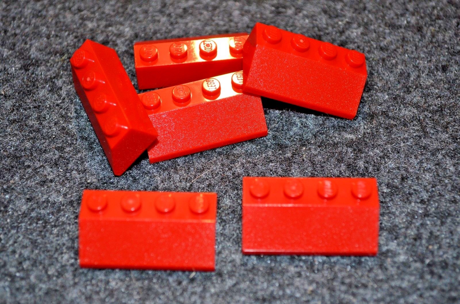 (6) 4x2 / 2x4 Red Standard Slope Lego Bricks - NEW Parts | eBay
