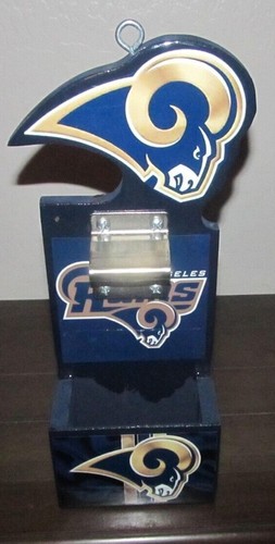 NFL LOS ANGELES RAMS WALL MOUNT BOTTLE OPENER FOOTBALL DECOR MAN CAVE ...