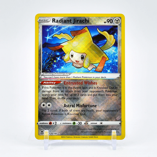 Radiant Jirachi - 120/195 Silver Tempest SHINY Holo Rare Pokemon - NM ...
