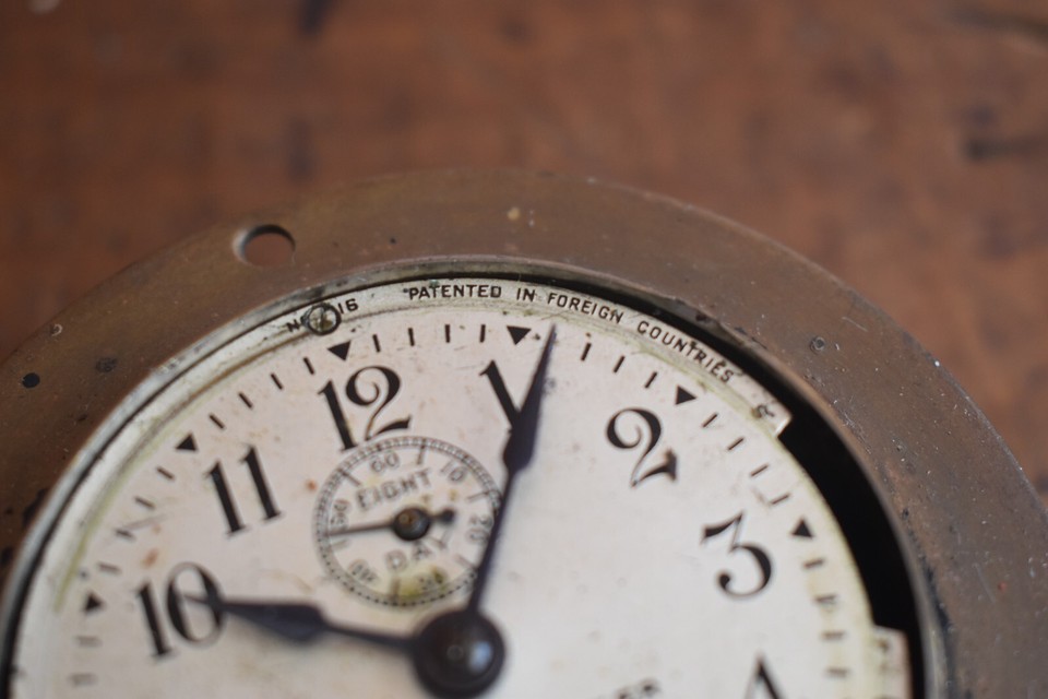 Antique 1912 Rim Wind Keyless PHINNEY WALKER Auto Car 8 Day Clock | eBay
