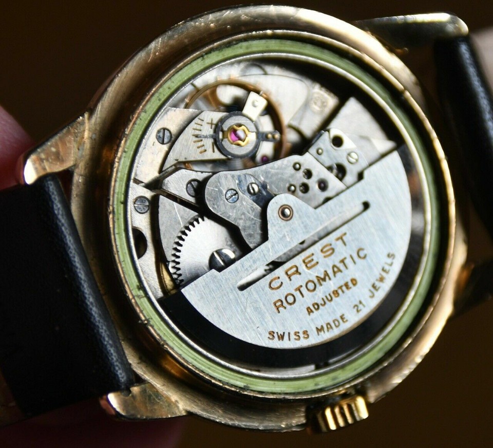 Amazing Chevron Crest Rotomatic Vintage Wristwatch Swiss Made Rare ...