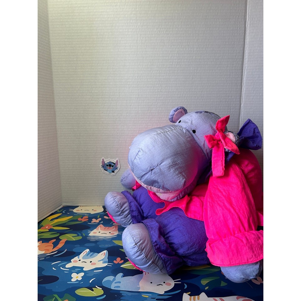 Vintage Plush Creations 1991 Puffalump Hippopotamus Toy Neon Pink ...