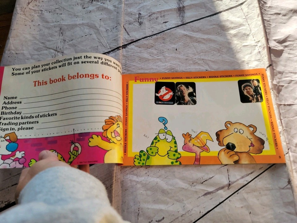 Vintage 1984 My Super Sticker Album With Some Stickers In Side | eBay