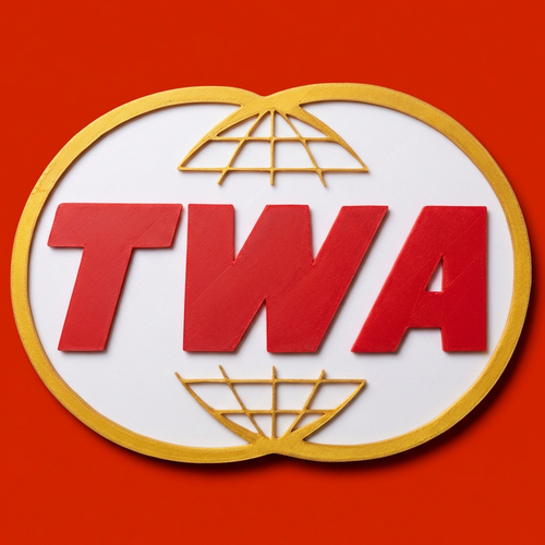 TWA Retro Logo 3D Wall Sign – Trans World Airlines Vintage Style ...