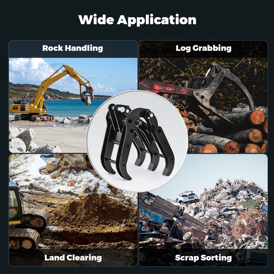 Mini Excavator Attachment Grapple Wood Grabber for Grabbing Scrapping ...