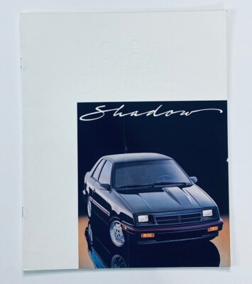 1987 Dodge Shadow Dealer Showroom Sales Brochure Guide Catalog | eBay