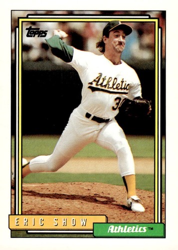 1992 Topps #132 Eric Show Gold - Oakland Athletics | eBay