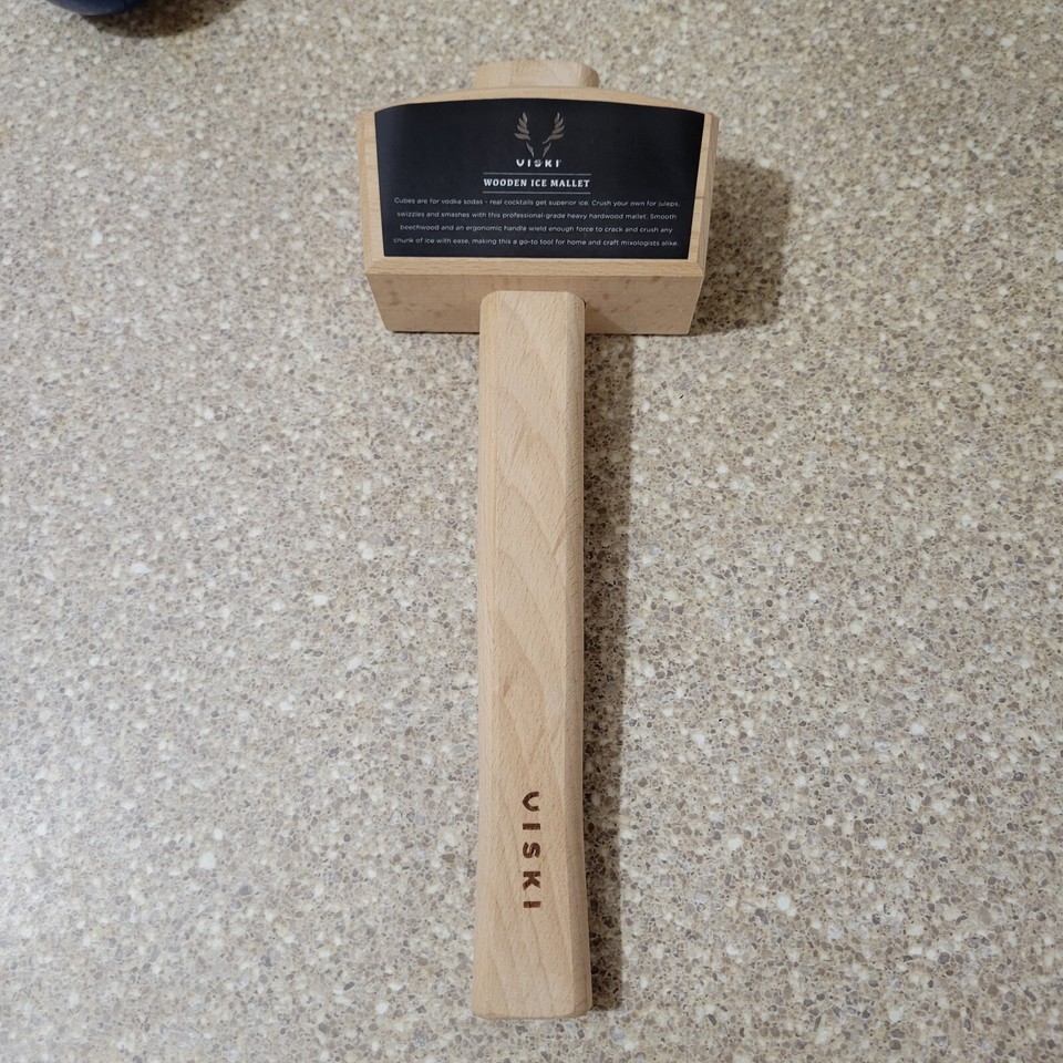 Professional Hard Wood Ice Mallet By Viski Bar Tools Kitchen Accessory ...