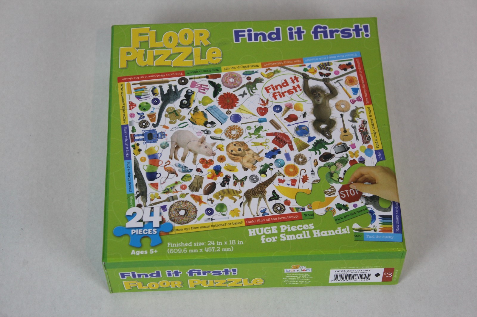 Find It First Floor Puzzle 24 HUGE Pieces Bendon Factory 24x18 (v) for ...