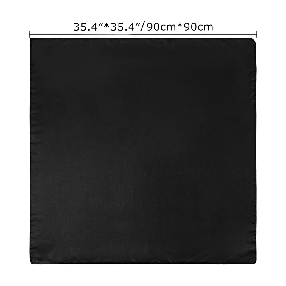 GERINLY Black Wild Rag for Men Silk Western Bandana Large Fashion ...