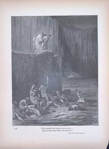 Canto Xviii. Lines 116 117. Dore Divine Comedy Original Woodblock | eBay