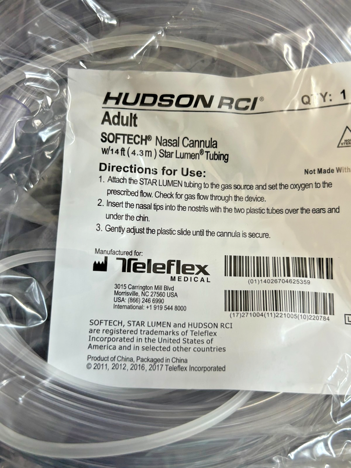 50 X HUDSON RCI SOFTECH CANNULA 14-FOOT STAR LUMEN TUBING 4.3M 1817 | eBay