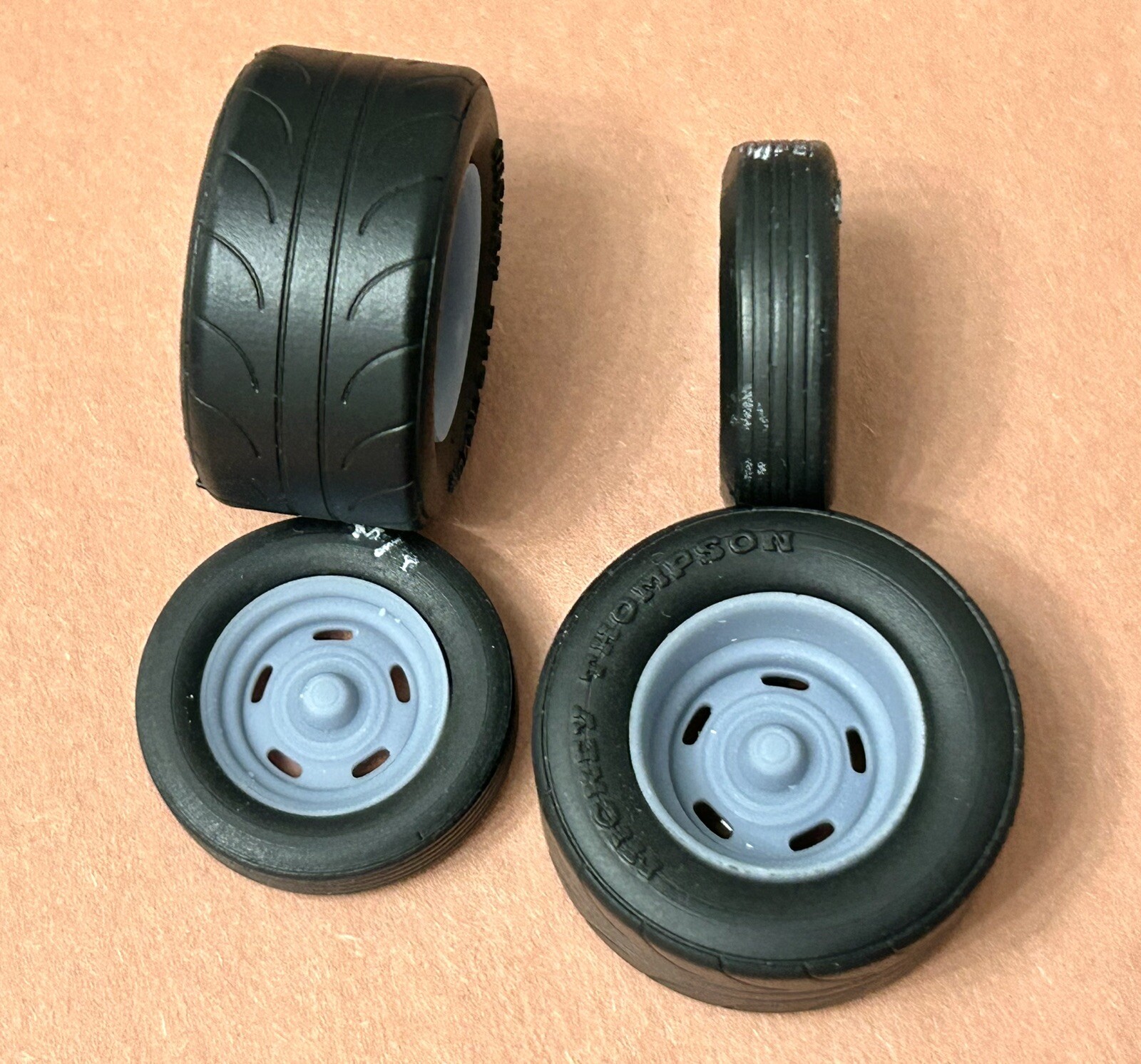 Resin 17/15 Scale inch “Chevy Rally” Drag Wheels With Cheater Slicks 1/ ...