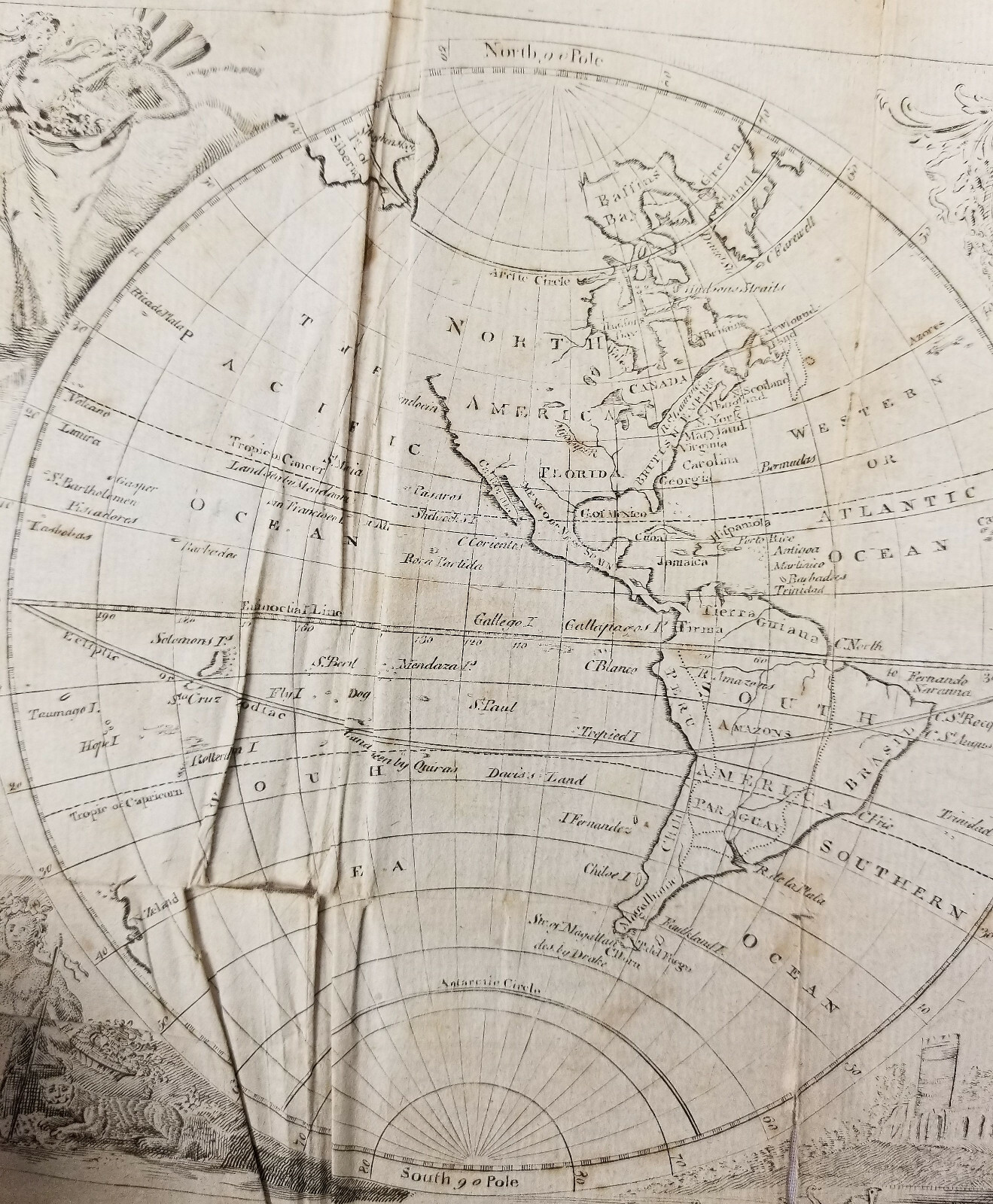 Antique Early 18th Century World Map Atlas H Gavin 1767 London | eBay